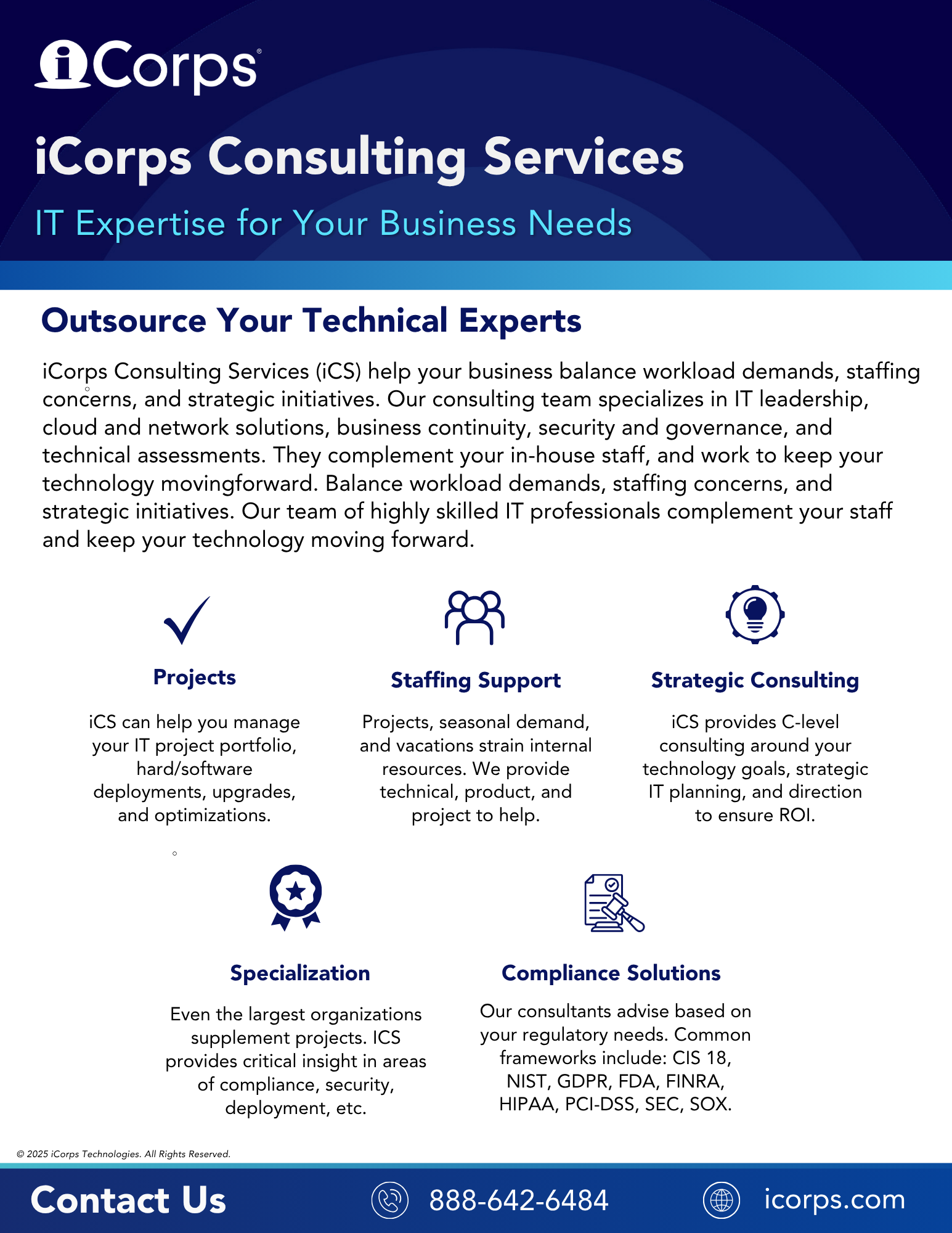 Datasheet: iCorps Consulting Services & Competencies